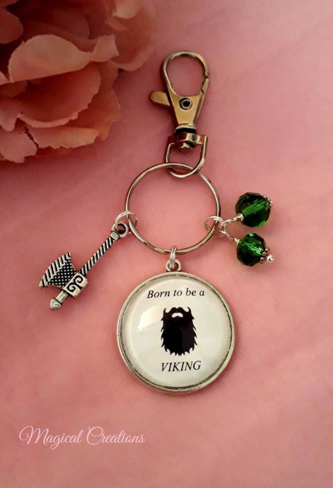 Born to Be a Viking, the Perfect Keyring for Someone Who Has a Beard ...