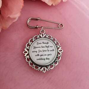 A Double Sided Memory Pin for a Bride or Groom, for a Bouquet or Suit ...