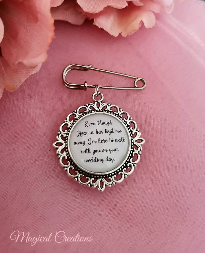 A Double Sided Memory Pin for a Bride or Groom for a Bouquet - Etsy UK
