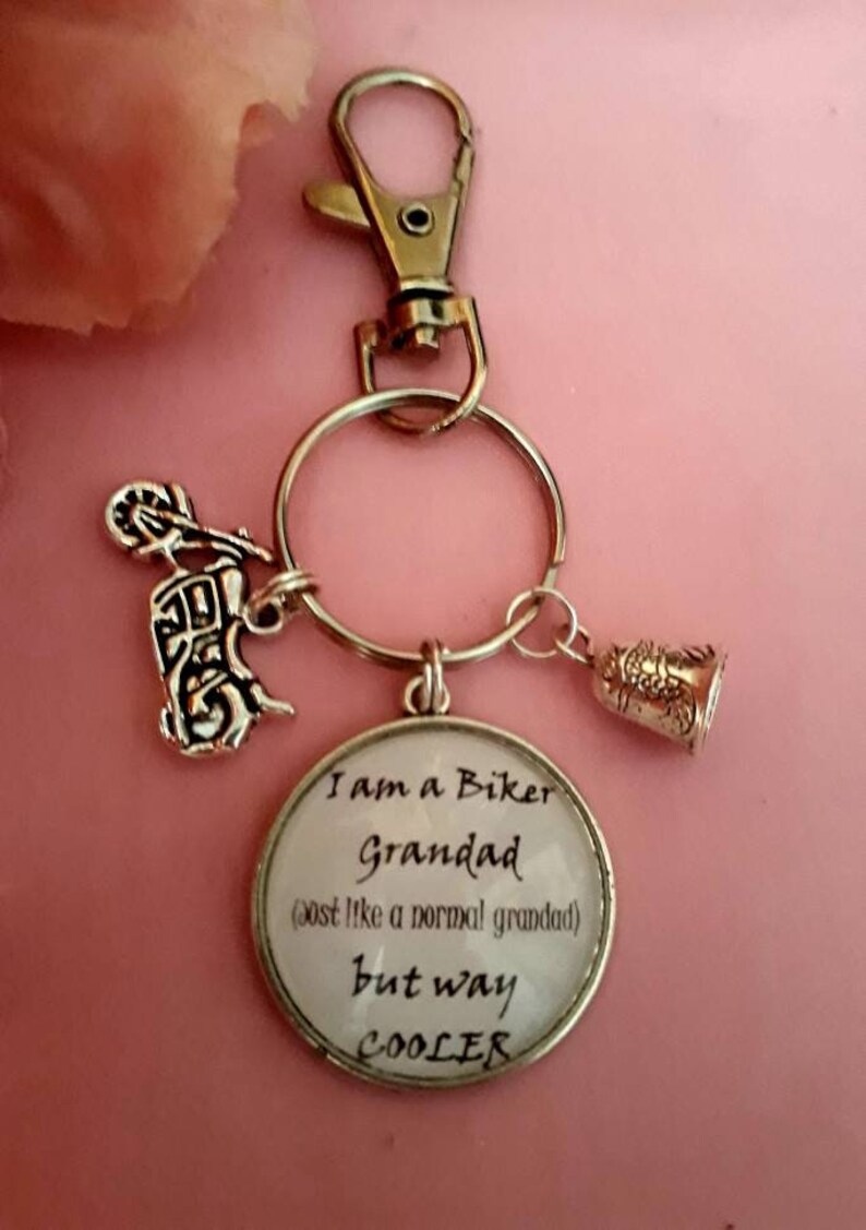 Motorbike keyring motorcycle keychain biker guardian angel | Etsy