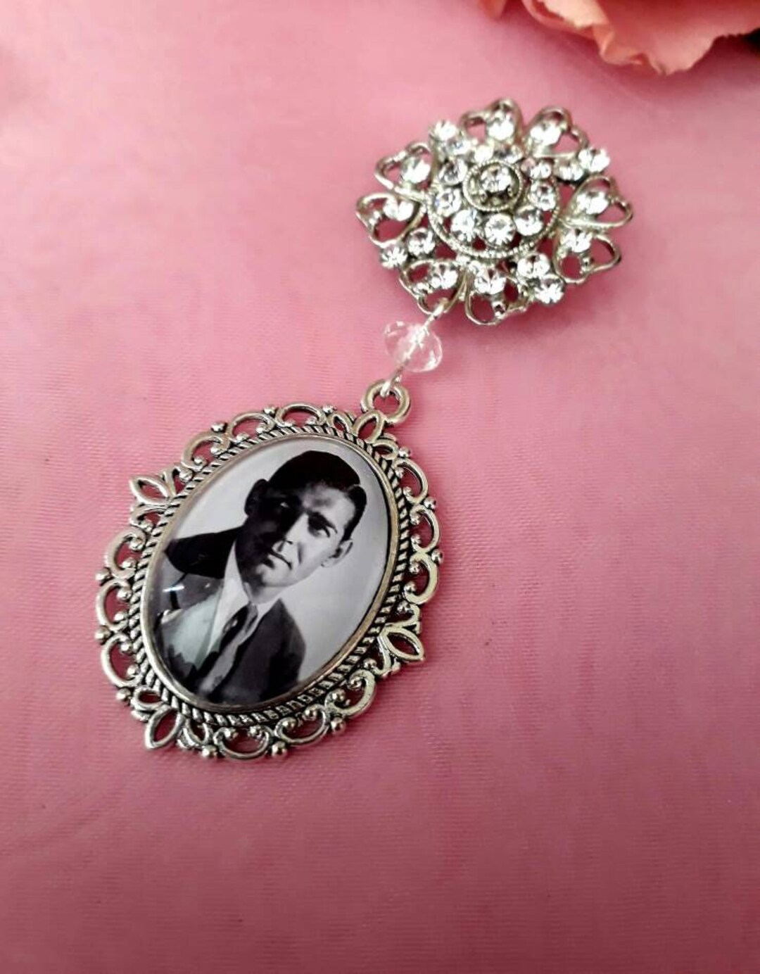 Beautiful Single or Double Memory Photo Bouquet Charm Attached to a ...
