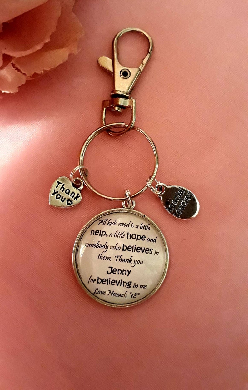 Teacher keyring gift idea teaching assistant and head teacher | Etsy