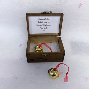 A Beautiful Large Magical Believe Bell in a Rustic Wooden Box for a ...