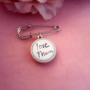 A Double Sided 20mm Picture With Handwritten Note Memory Pin - Etsy