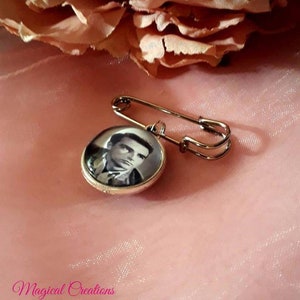 A Double Sided 20mm Picture With Handwritten Note Memory Pin - Etsy