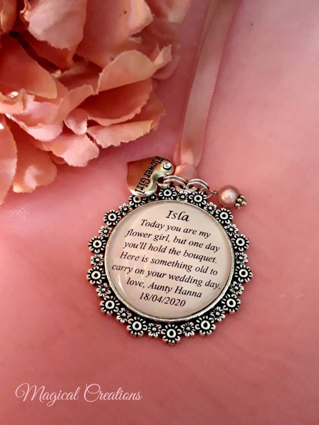 Bridesmaid, Flower Girl Keepsake Gift Charms, Matron of Honour, Chief ...