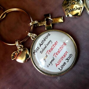 Teacher Keyring Gift Idea, Teaching Assistant and Head Teacher Present ...