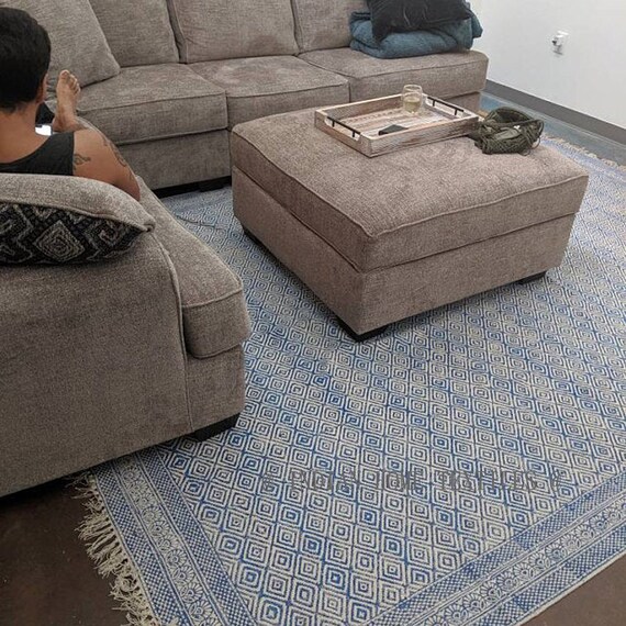 6x9 feet cotton rug area rug office rug dining rug living | Etsy