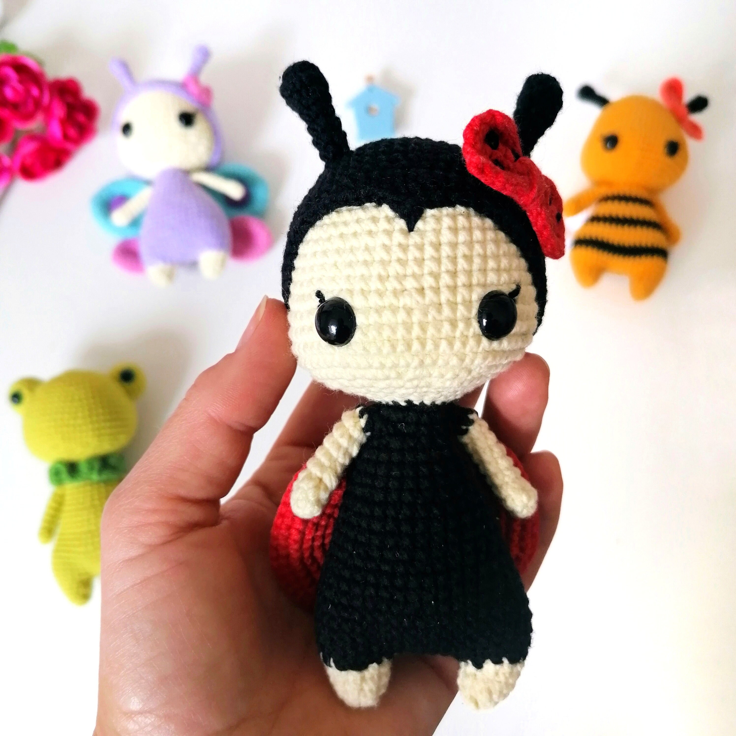 Crochet Ladybird Rattle Baby Plush Rattle Kawaii Toy - Etsy