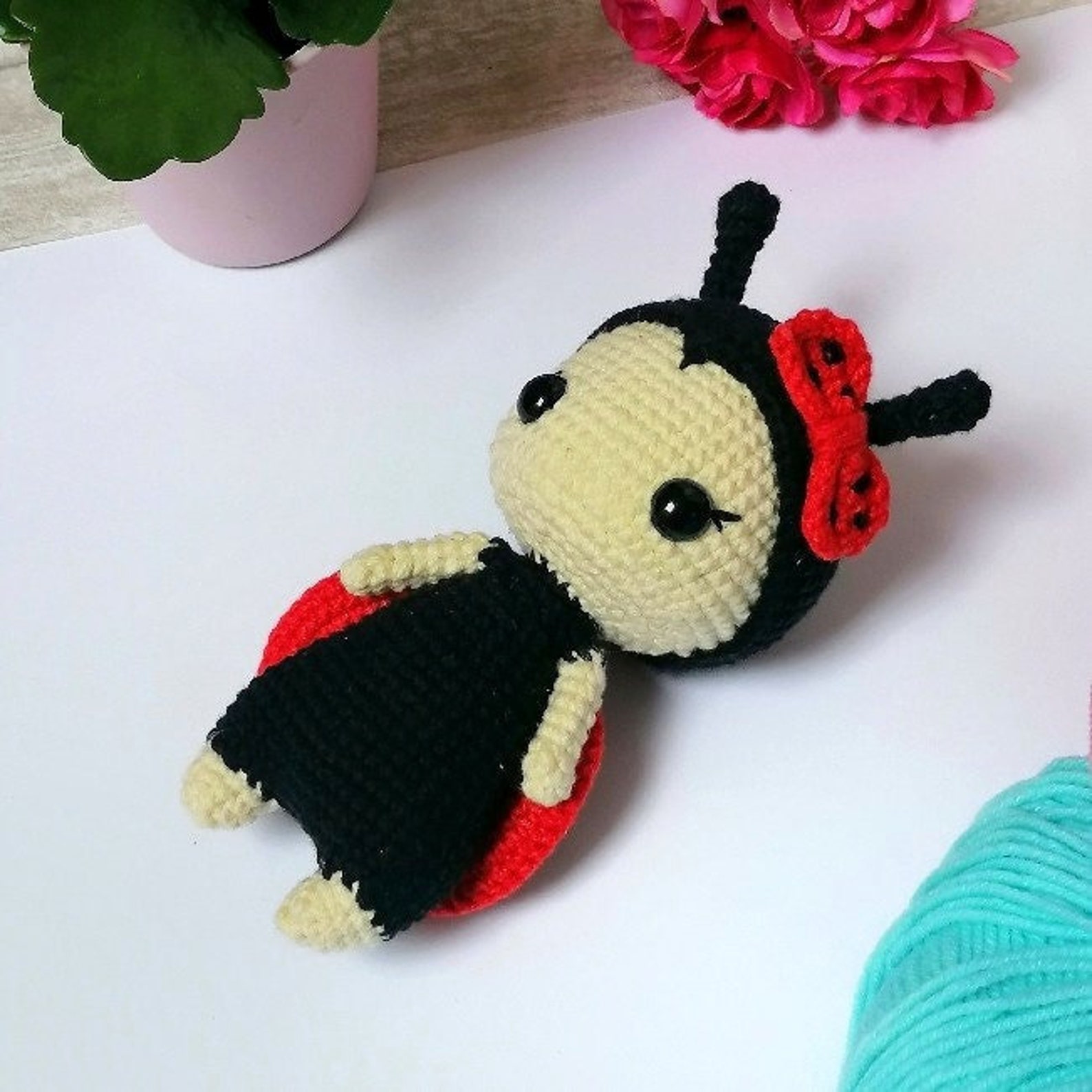 Crochet Ladybird Rattle Baby Plush Rattle Kawaii Toy - Etsy
