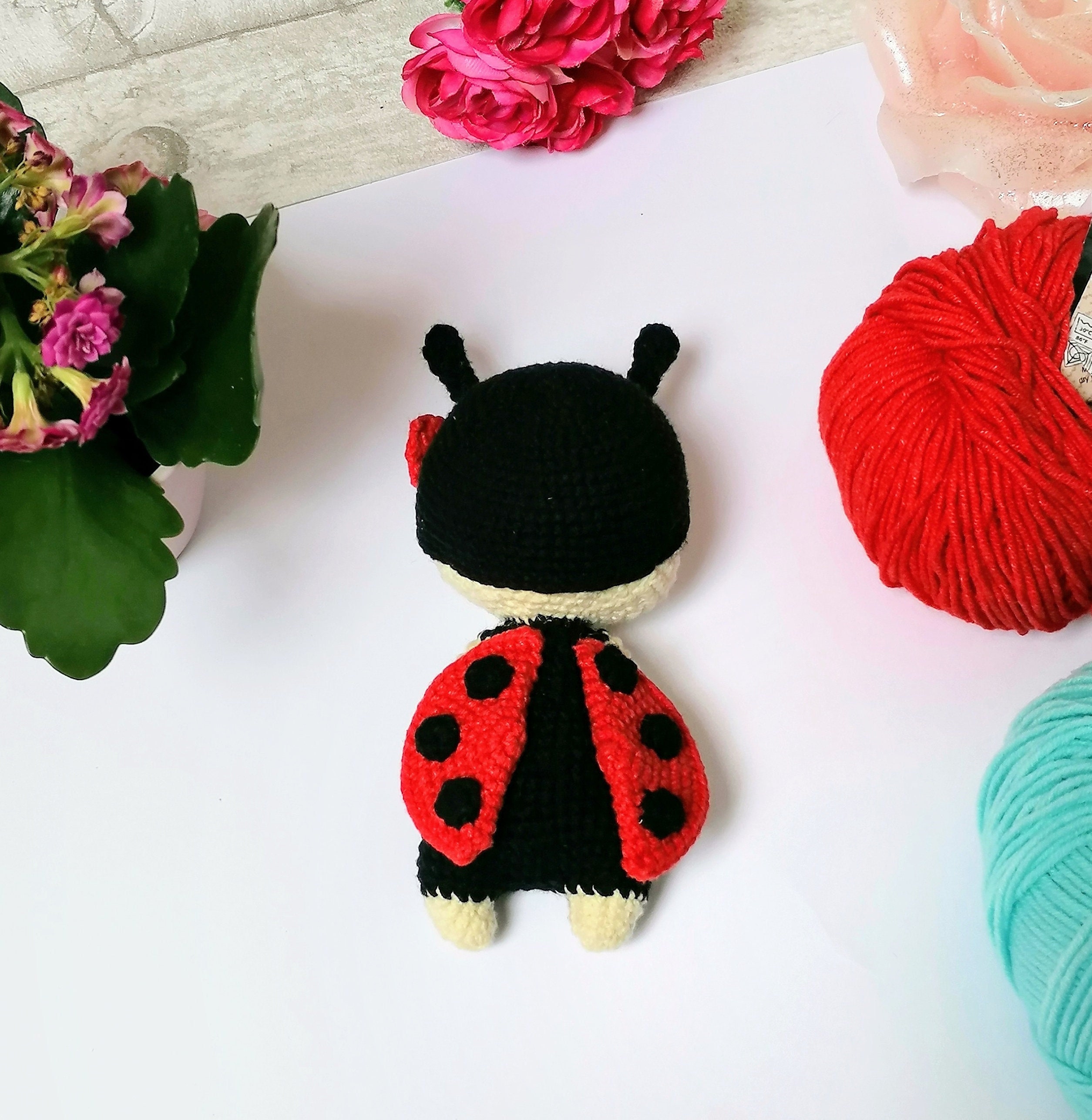 Crochet Ladybird Rattle Baby Plush Rattle Kawaii Toy - Etsy