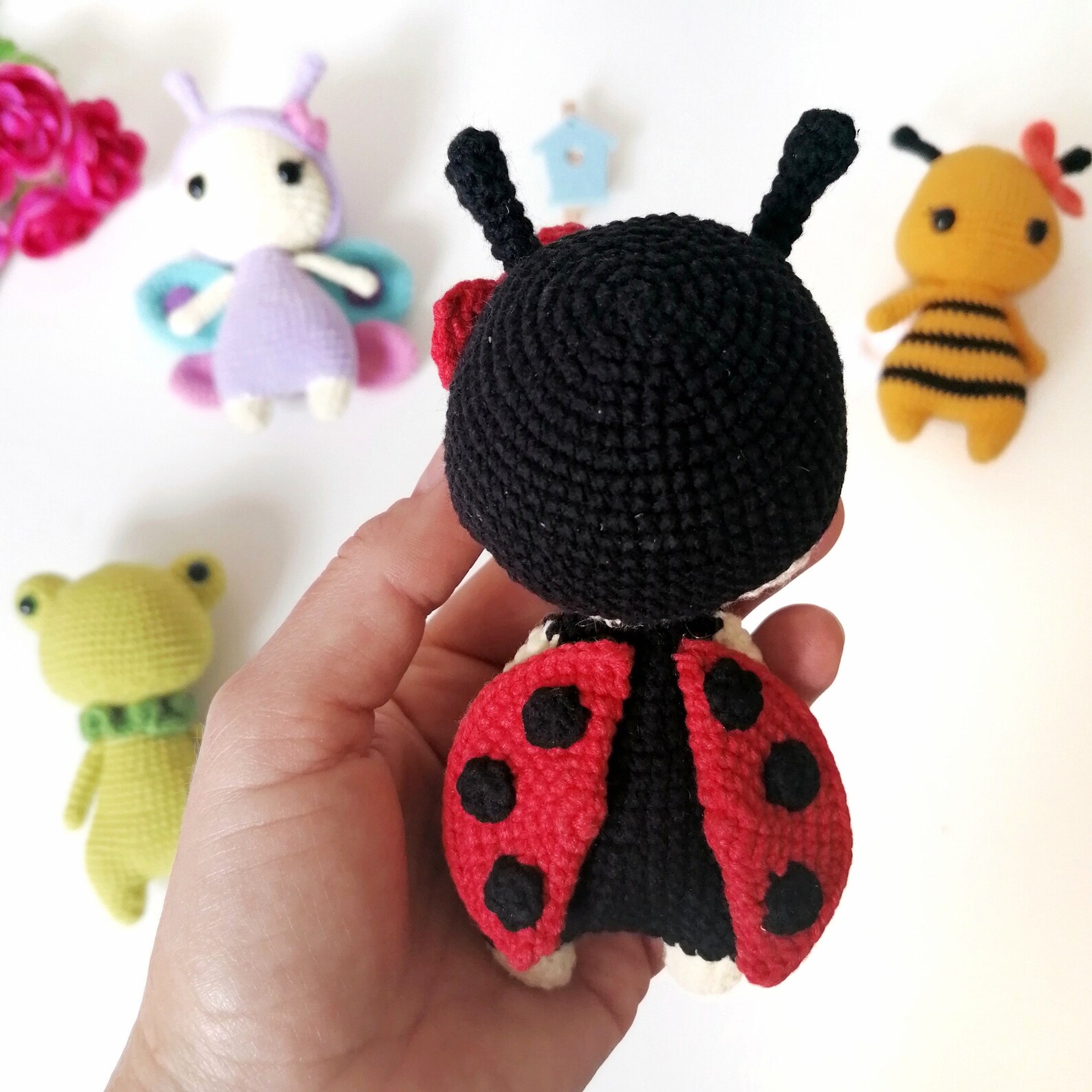Crochet Ladybird Rattle Baby Plush Rattle Kawaii Toy - Etsy