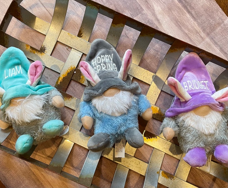 Easter Bunny Gnome | Personalized Easter Gnomes | Plush Personalized ...