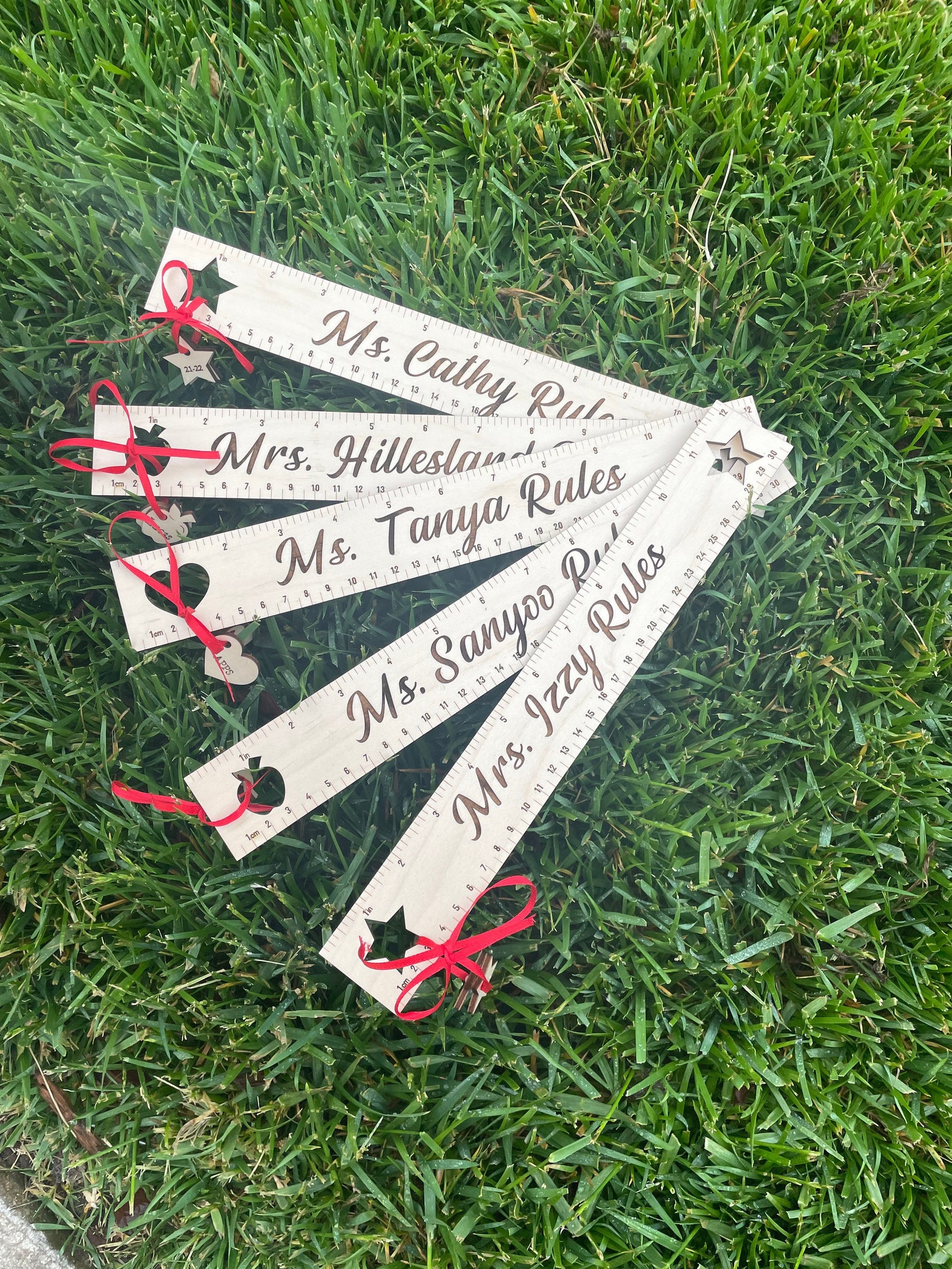 Personalized Wooden Ruler Teacher Appreciation Ruler End | Etsy