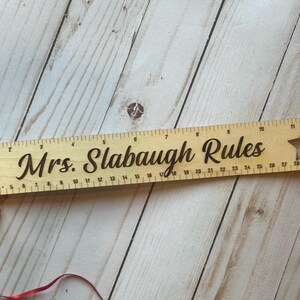 Personalized Wooden Ruler | Teacher Appreciation Ruler | Back to School ...