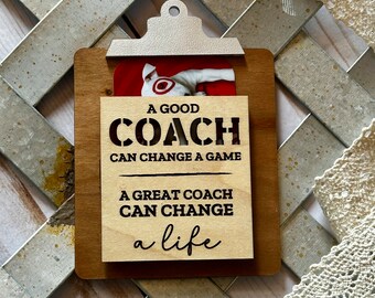 Coach Clipboard Card Holder, Coach Gift Card, Coach Appreciation Gift ...