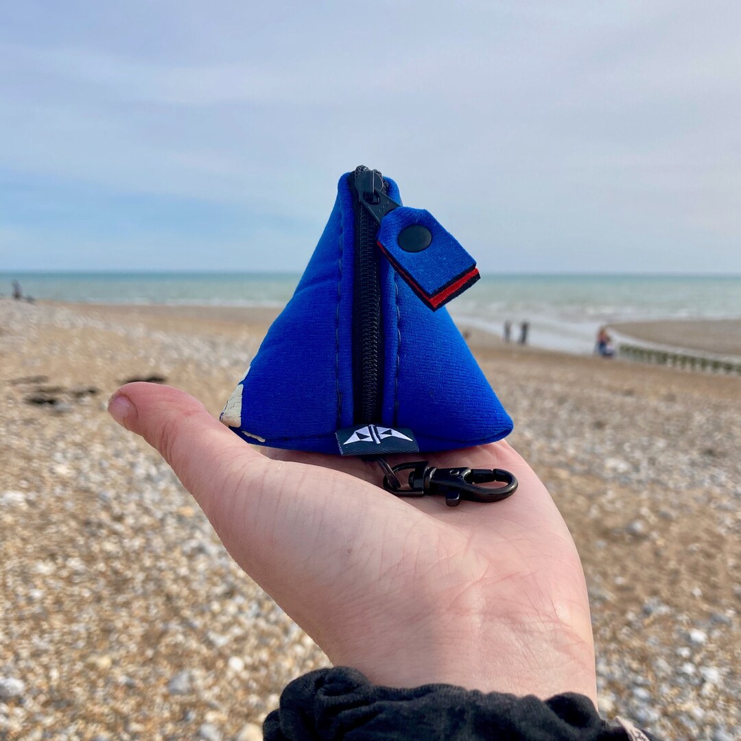 Mini Pyramid Keyring Pouch | Recycled From Wetsuits | Mindful Manta - Etsy