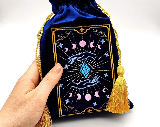 Tarot Deck Bag, Zipper Pouch, Tarot Deck Velvet Pouch, Tarot Card Case ...