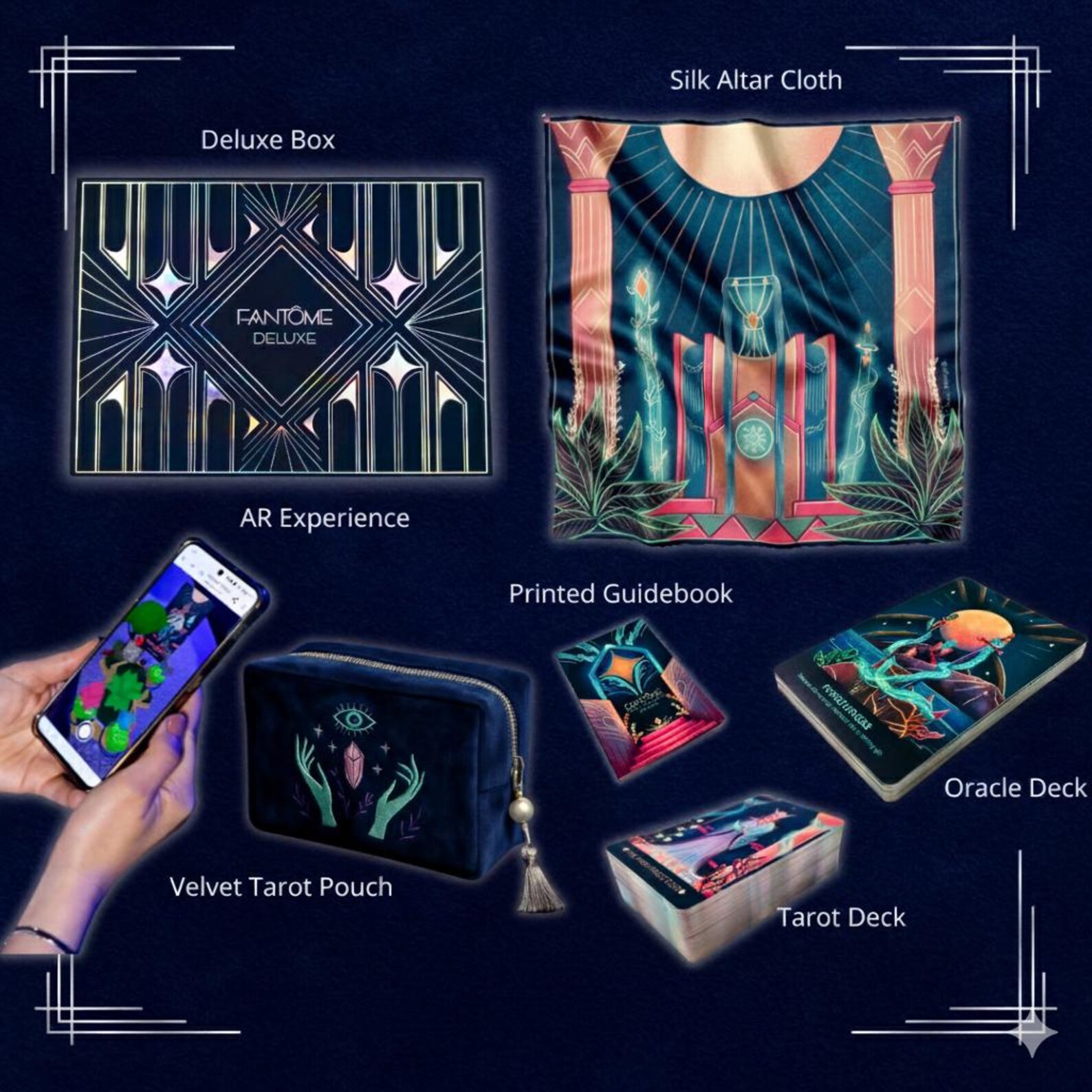 Tarot Deck & Oracle Deck | Deluxe Tarot Cards With Guidebook | Mystical ...