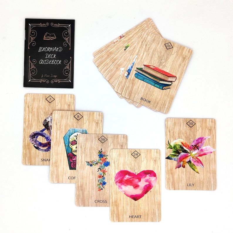 Lenormand Card Deck With Guidebook, 36 Divination Cards for Readings ...
