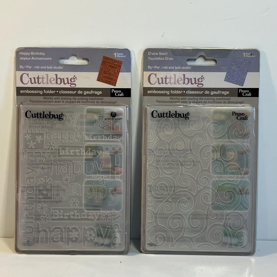 Cuttlebug Embossing Folder D'vine Swirl & Happy Birthday Provo Craft ...