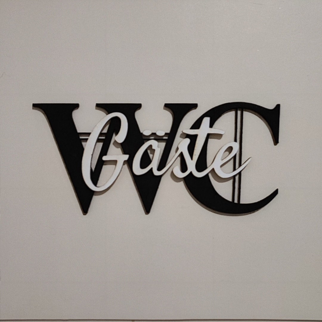 Lettering | Bathroom | Toilet | Guest Toilet | Wood | Wall Decoration ...