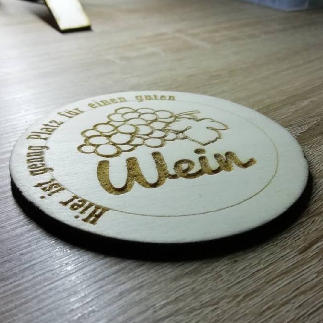 Personalized Coasters There is Enough Space for a Good Wine SET of 4 ...