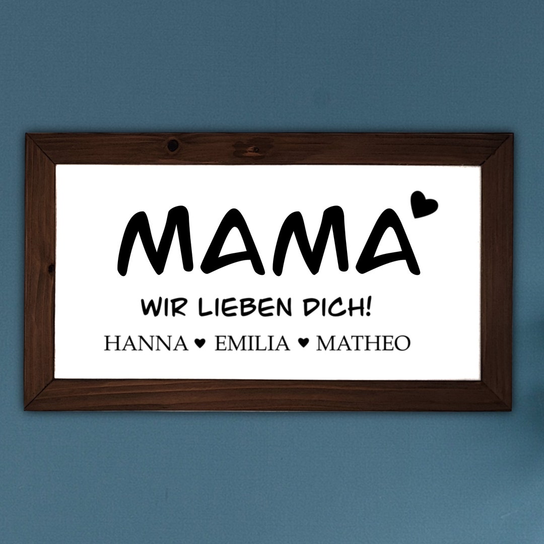Personalized Mother's Day Gift, Fine Mom Tile With Wood Frame ...