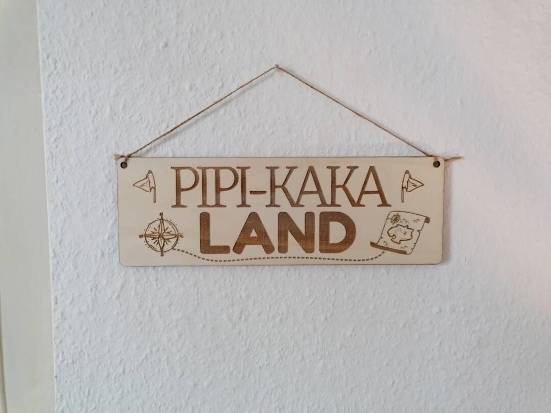 Pipi Kaka Land WC Sign Pipi-kaka-land - Bathroom Toilet WC - Etsy Australia
