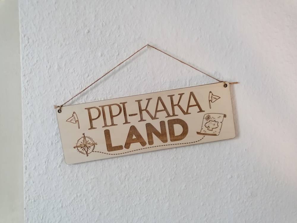 Elegantes Pipi Kaka Land Schild Fotos