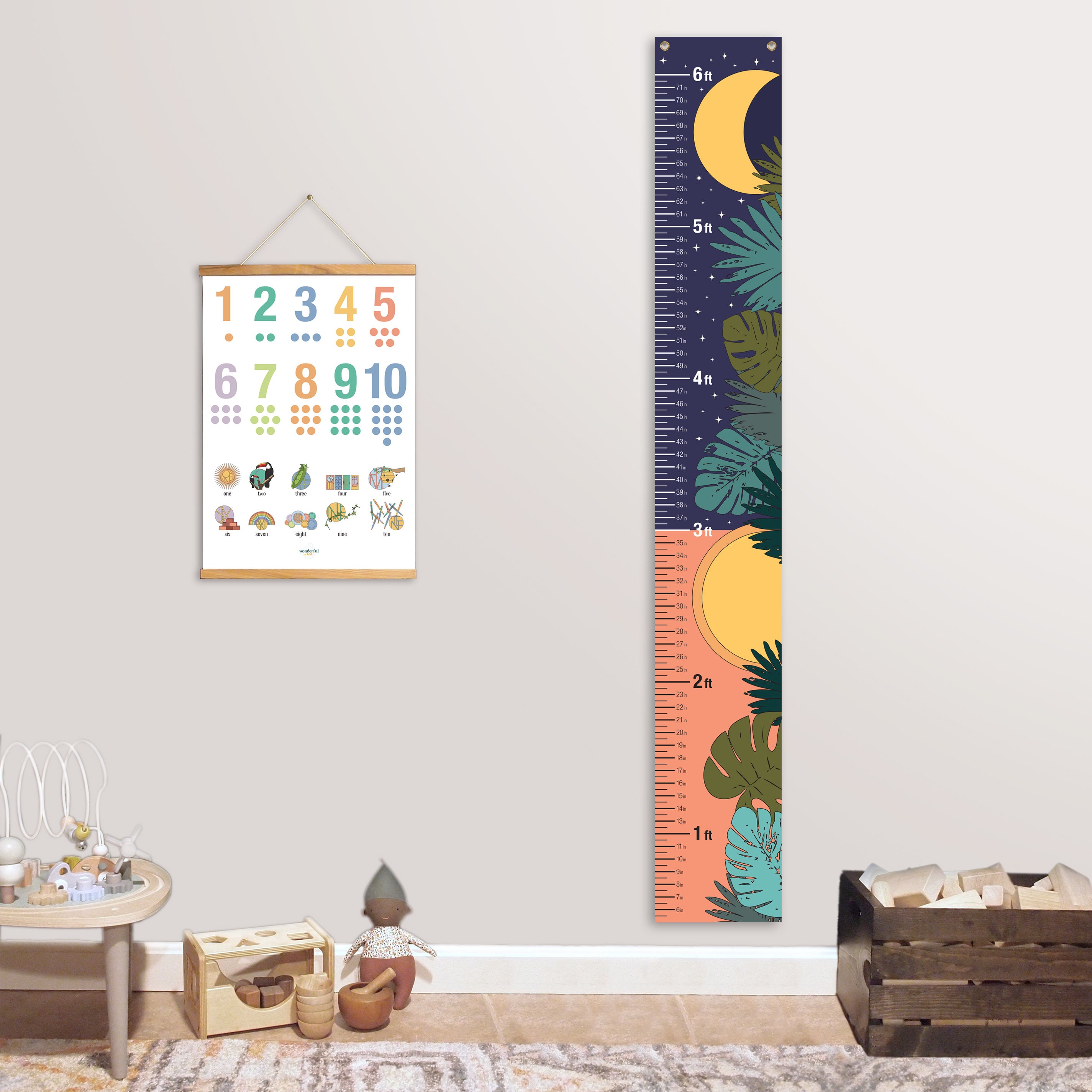 Numbers Poster Educational Children's Poster Chart for Playroom ...