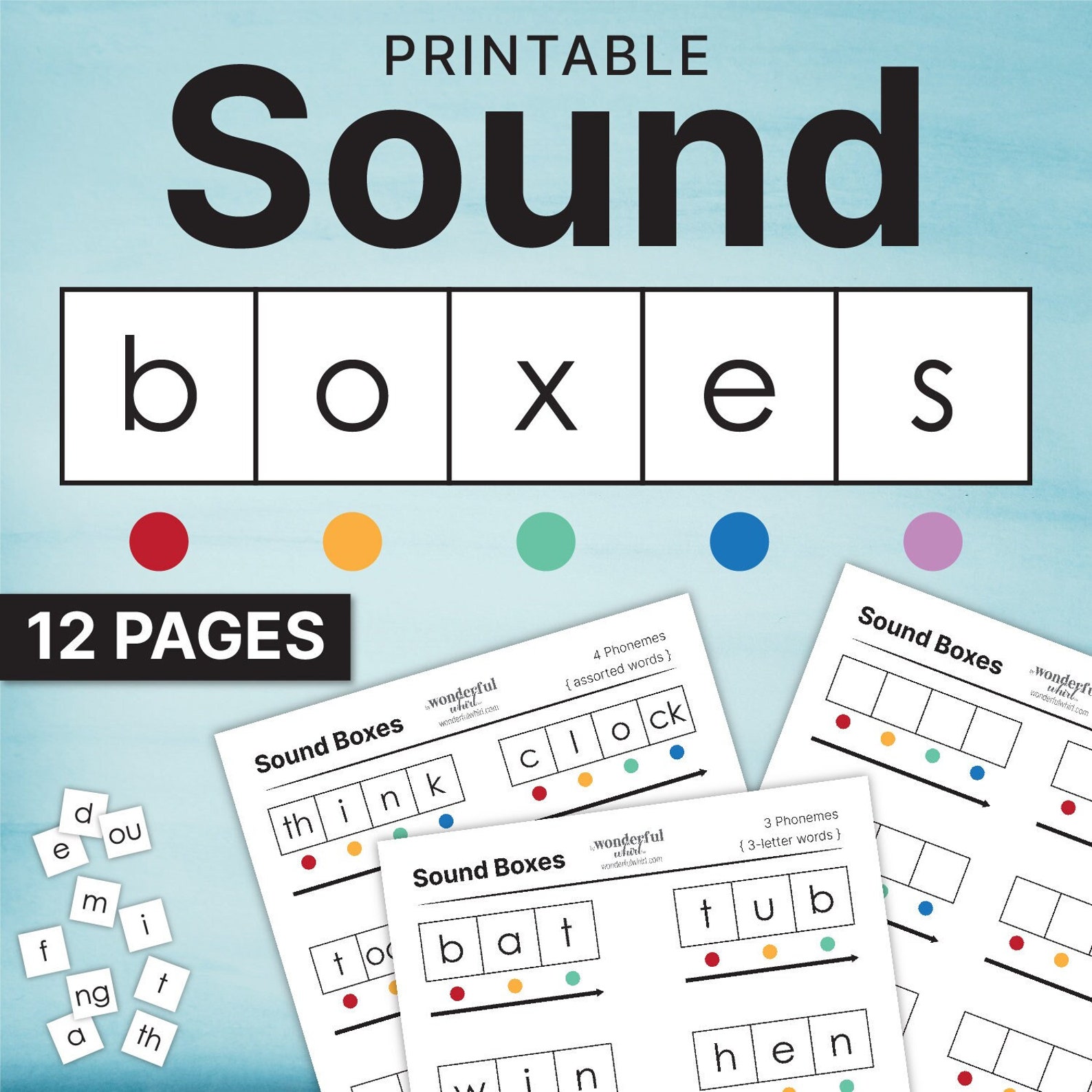 Printable Sound Boxes -- Phonics and Phonemic Awareness Early Reading ...