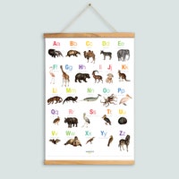 Rainbow Animal Alphabet Poster, PRINTABLE Wall Art, ABC Poster, Kids ...