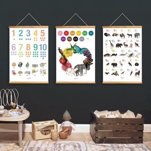 Numbers Poster -- Educational Children's Poster Chart-- for Playroom ...