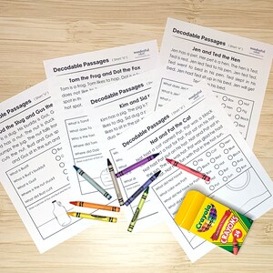 Printable Decodable Passages -- Phonics Readers Printable Early Reading ...