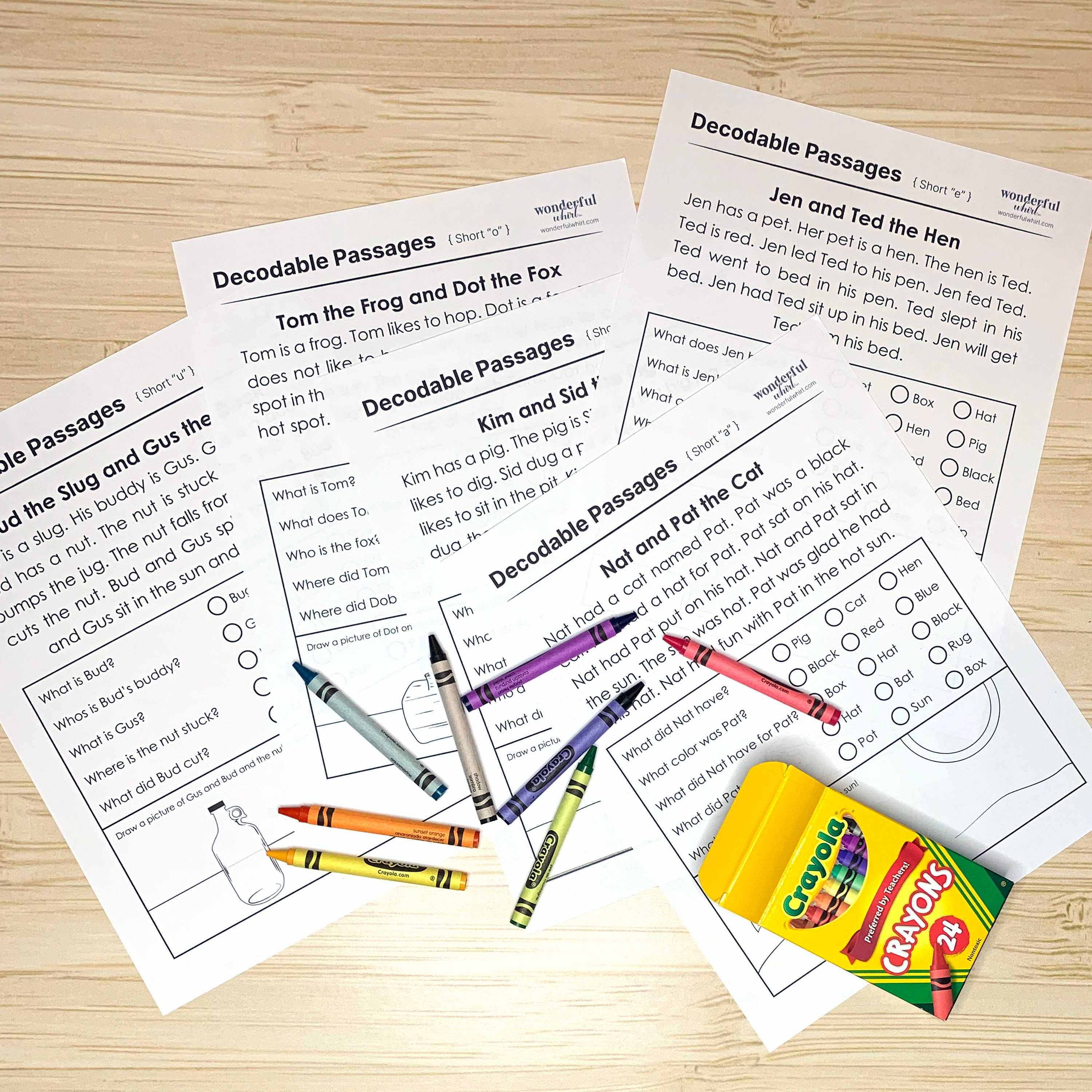 Printable Decodable Passages -- Phonics Readers Printable Early Reading ...