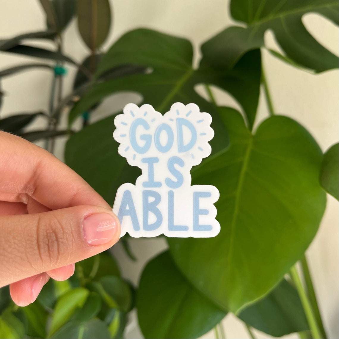 God is Able Sticker Christian Sticker Religious Sticker - Etsy