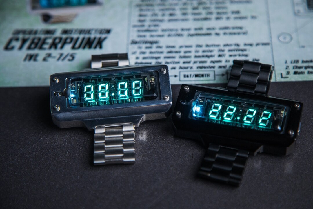 Nixie Tube Watch Cyber VFD Unique Wrist Watches With Visual - Etsy