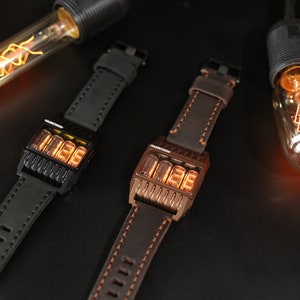 Nixie Tube Wrist Watch Wristwatch Clock Tubes IV-16 Futuristic Numitron ...