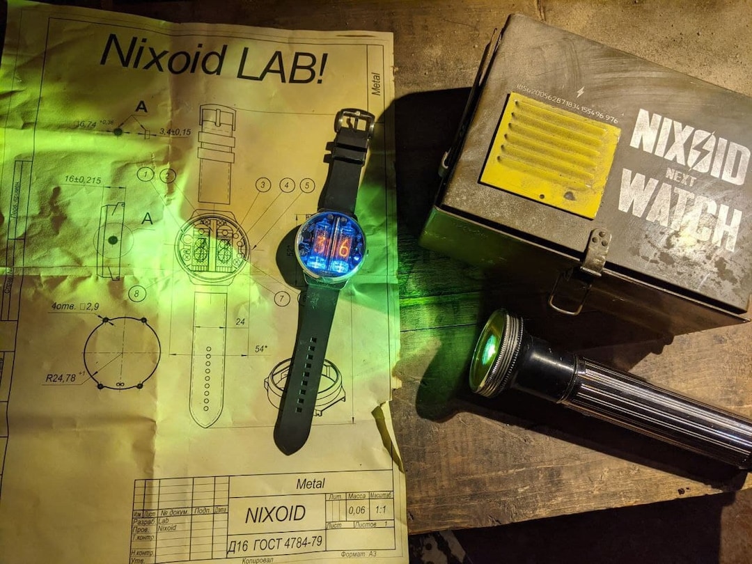 Steampunk Nixie Tube Clock Rare Wrist Watch Nixoid Next (metal ...