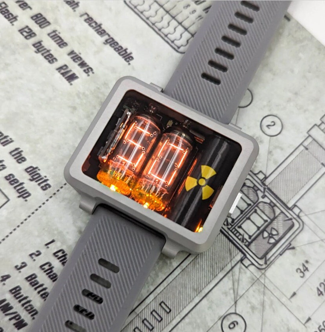 Nixie Tube Wrist Watch Wristwatch Clock Tubes IV-16 Numitron (metal ...