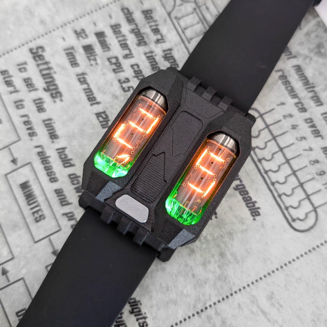 Nixie Tube Wrist Watch Wristwatch Clock Tubes IV-9 Futuristic Numitron ...
