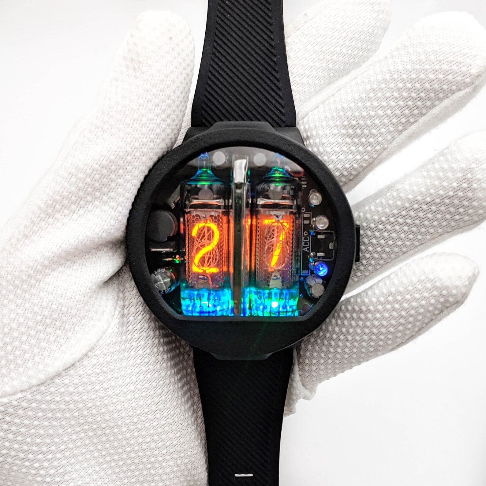 Nixie Tube Wrist Watch Wristwatch Clock Gas Discharge Tubes IN-16 ...