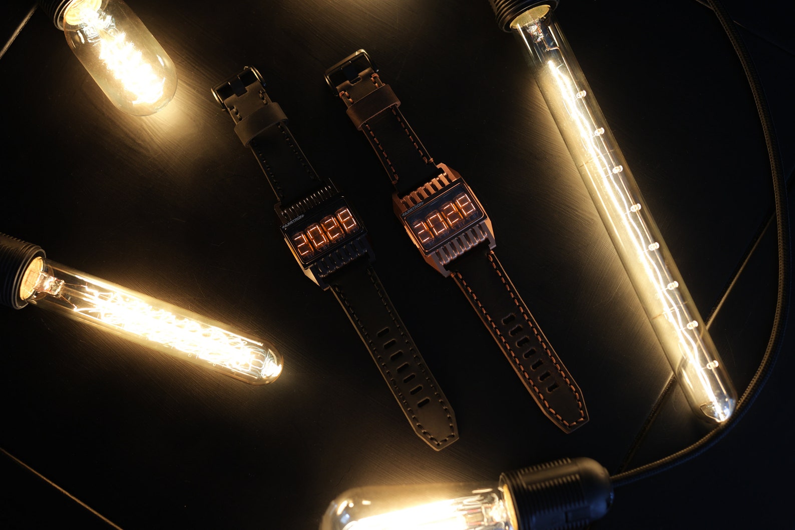 Nixie Tube Wrist Watch Wristwatch Clock Tubes IV-16 Futuristic Numitron ...