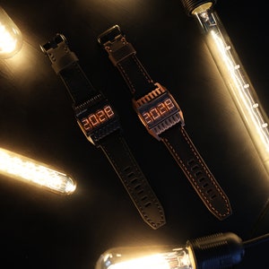 Nixie Tube Wrist Watch Wristwatch Clock Tubes IV-16 Futuristic Numitron ...