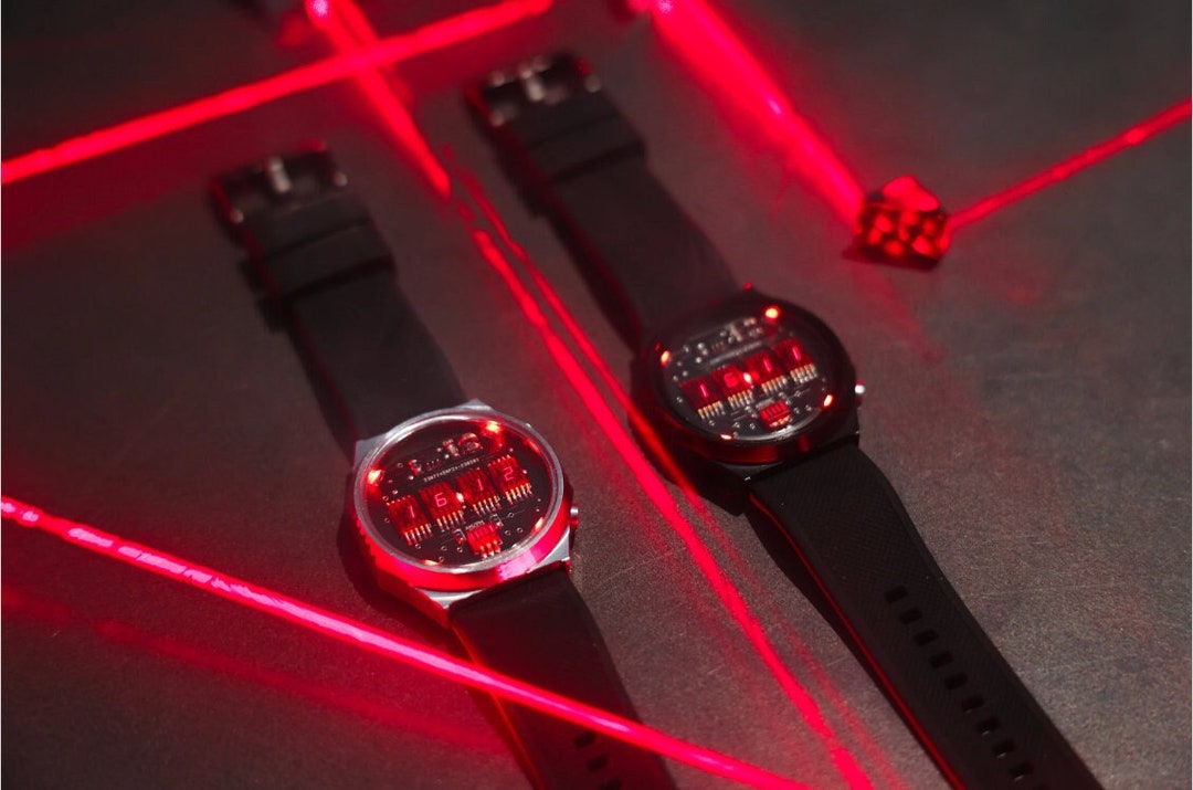 Rare Watch Wristwatch Clock 'red Time' (metal, Splash Resistant ...