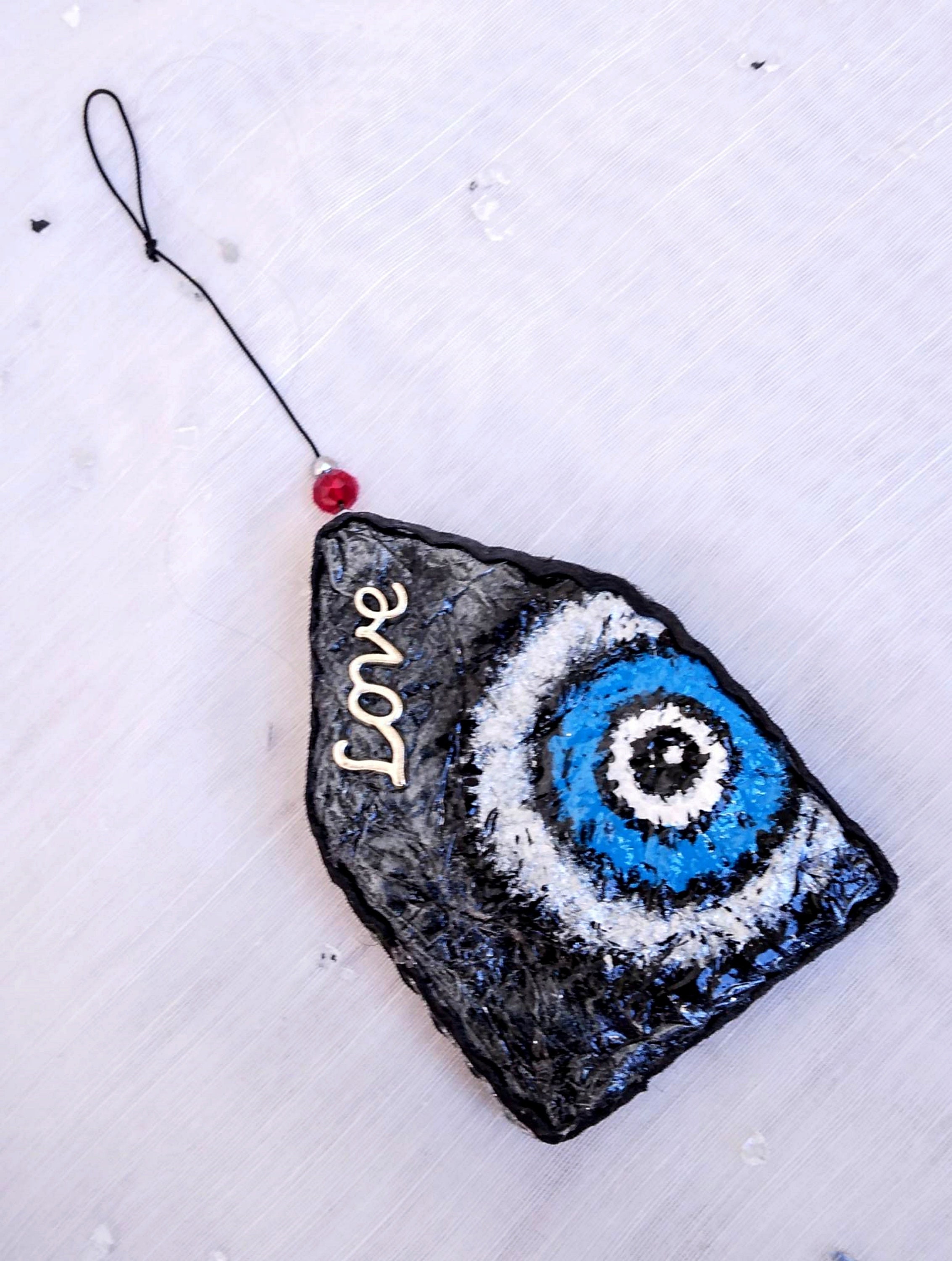 Hanging House Ornament,evil Eye Painting,evil Eye Decor,eco Friendly ...
