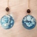 Blue Sky Earrings,white Cloud Glass Ball Earrings,resin Jewelry,dangle ...