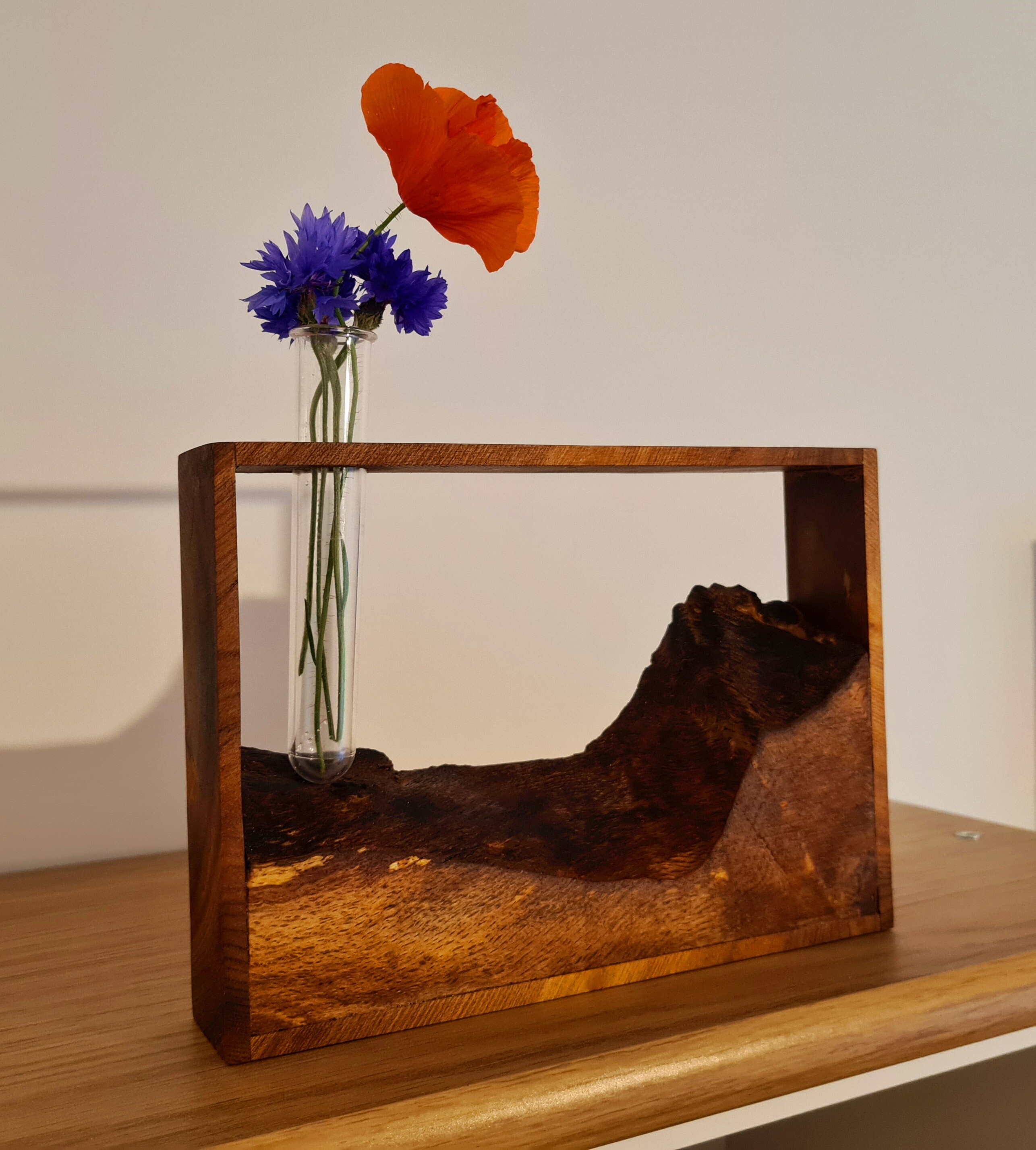 Oak Wooden Test Tube Flower Vase - Etsy