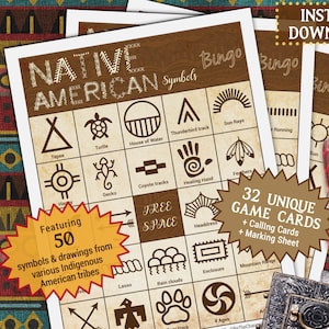 Native American Indian Bingo Game Celebration Fun Activity | November ...